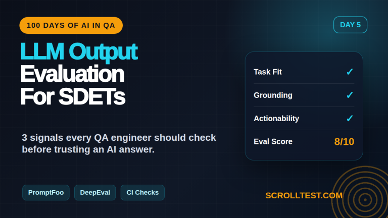 LLM Output Evaluation for QA Engineers | ScrollTest